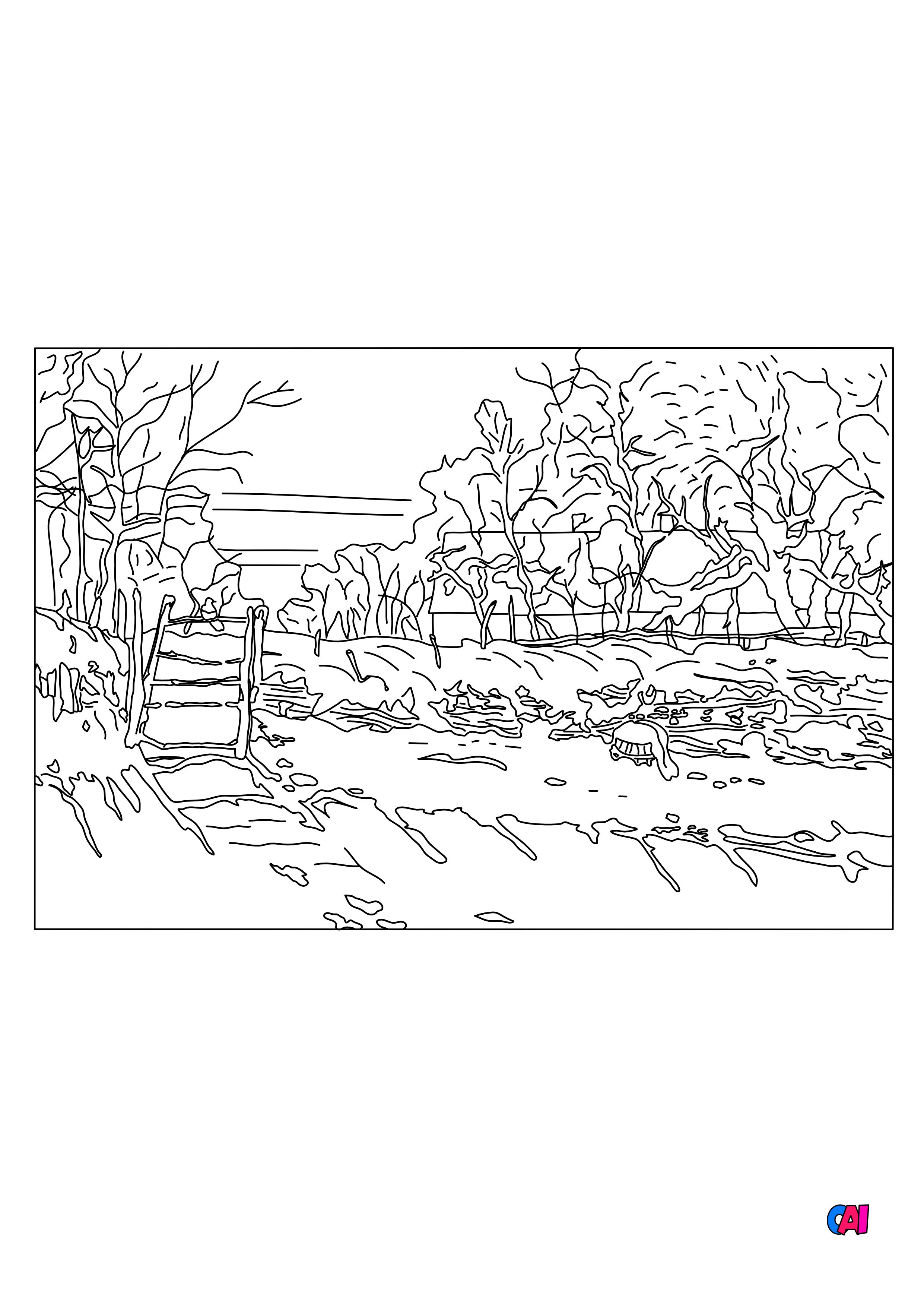 Coloriages De Monet Pour Enfants Monet, Les Nymphéas. L'intégralité